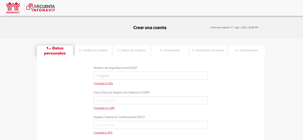 Cómo crear Mi Cuenta Infonavit, paso a paso - Crear Cuenta